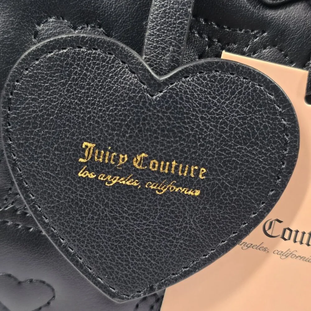 Juicy Couture | Bags | Juicy Couture Satchel Shoulder Bag Black Quilted ...